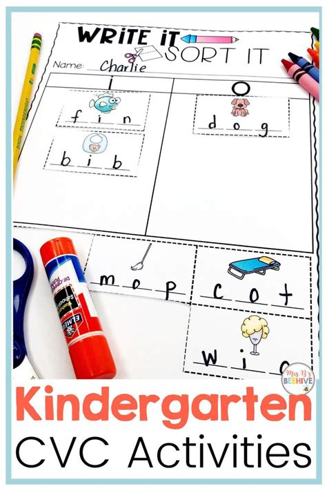 Writing Cvc Words Worksheets Cvc Blending And Segmenting Cvc Picture Cards Match Kindergarten