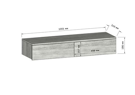 ᐉ Туалетний столик підвісний Ft 226 ДСП 1000x186x310 мм Антрацитовий 13045115 • Краща ціна в