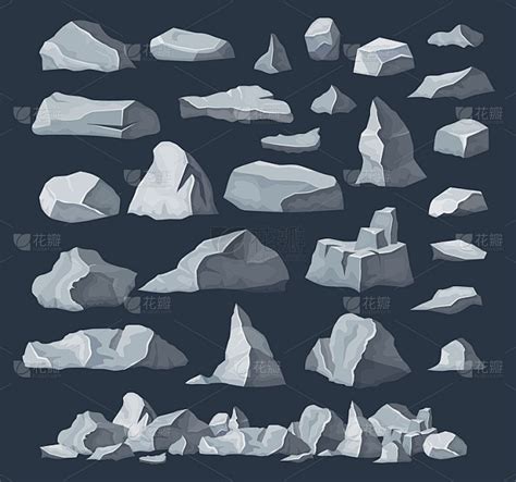 石块，圆石堆，破碎的碎石块