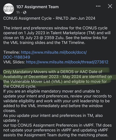 Myvector Conus Assignment Cycle Rairforce