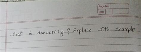 What Is Democracy Explain With Example Filo