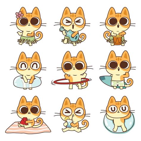 Premium Vector Cute Cat Illustration