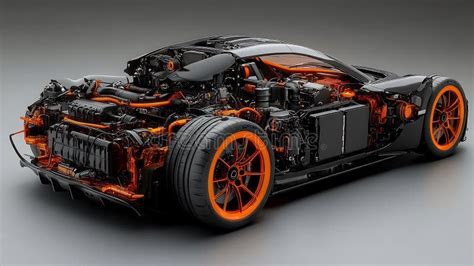 Hyper Detailed Engine Cutaway Electric Stock Illustration Illustration Of Pack Battery 384092314