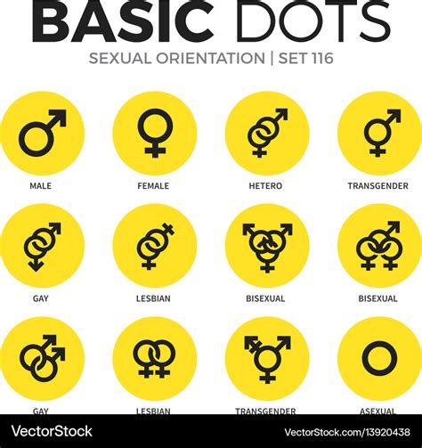 Sexual Orientation Icons Set Royalty Free Vector Image