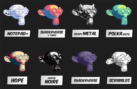 Toon Shader Pack Komikaze Science Fiction Art Retro Blender