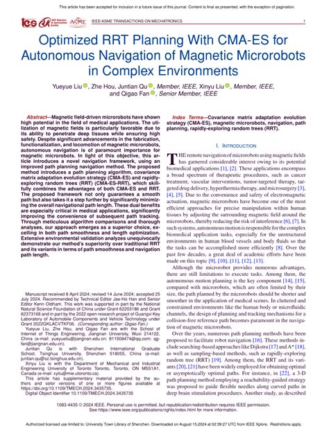 Pdf Optimized Rrt Planning With Cma Es For Autonomous Navigation Of