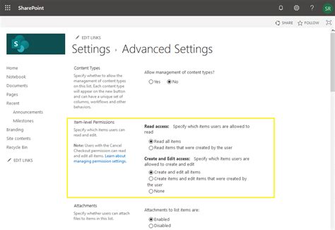 SharePoint Online How To Set Item Level Permissions In A List