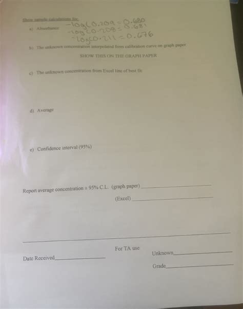 record all values to 3 significant digits and include