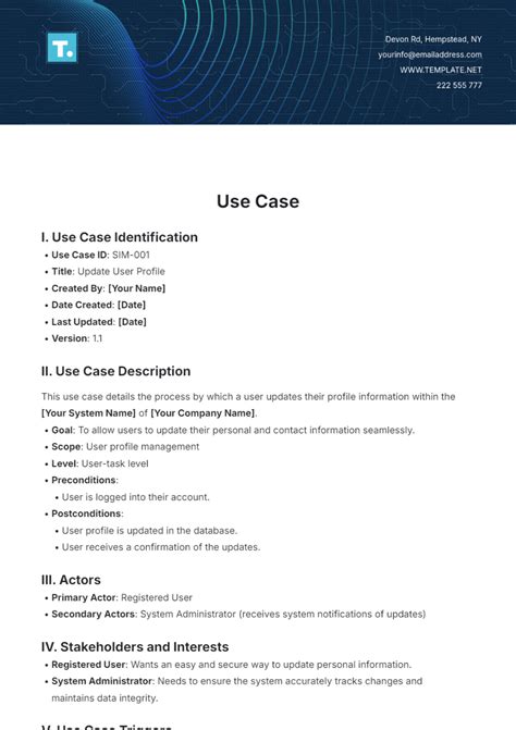 Free Use Case Templates To Edit Online And Print