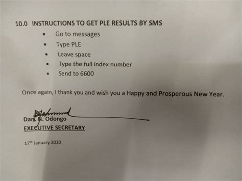 Check PLE UNEB Results