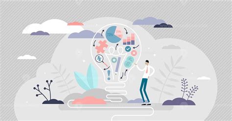 Design Thinking Process And Workflow Management Strategy Tiny Person Concept Vectormine