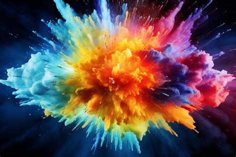 Explosion Of Colors Background Premium Ai Generated Image