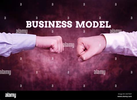 Sign Displaying Business Model Internet Concept Model Showing How A