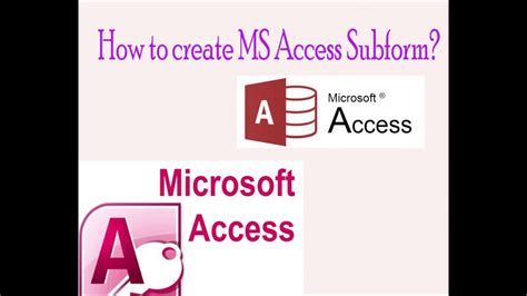 How To Add A Subform To A Access Form Youtube