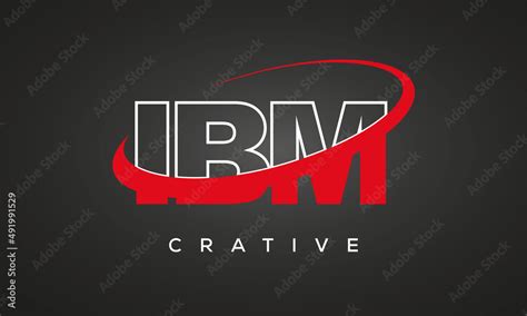 IBM Creative Letters Logo With Symbol Vector Art Template Design Stock Vector Adobe Stock
