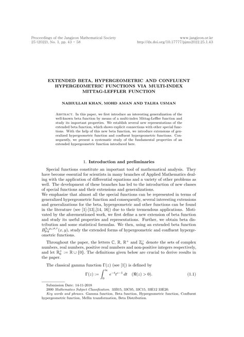 Pdf Extended Beta Hypergeometric And Confluent Hypergeometric Functions