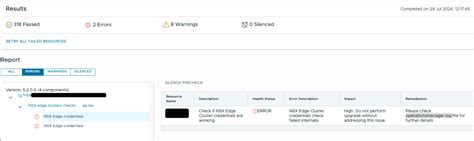 In The Operationmanager Log It Is Noticed That The Precheck
