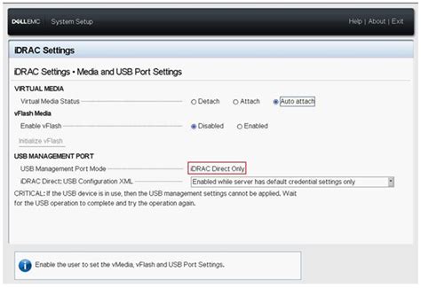 data domain how to use the idrac direct feature dell us