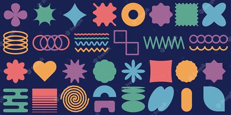 Premium Vector Geometric Abstract Shapes In A Modern Trendy Minimalist Style Vector Collection