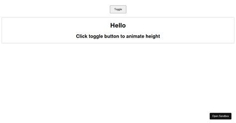 React Animate Height Basic Example Codesandbox