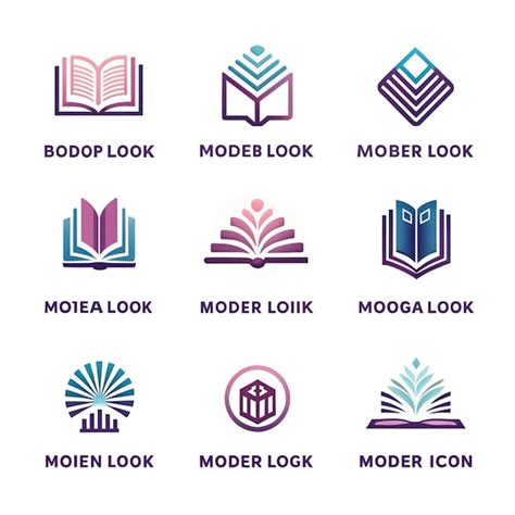 Modern Book Logo Collectionset Of Bookstore Logos Premium Ai
