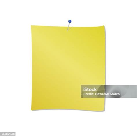 흰색 배경에 고립 된 파란색 핀 연결 된 벡터 일러스트와 함께 노란색 노트 패드 0명에 대한 스톡 벡터 아트 및 기타 이미지 0명 계획 공란 Istock