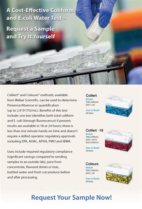 Colilert And Colisure Sample Request
