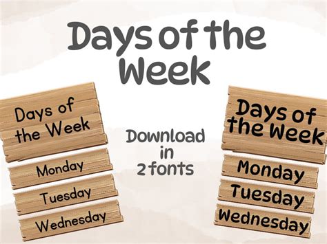 Days Of The Week Display Teaching Resources