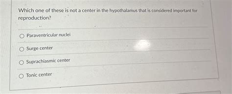 Solved Which One Of These Is Not A Center In The