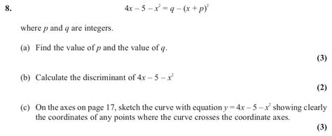 a level edexcel maths pure graphs of functions 4x 5 x² q x