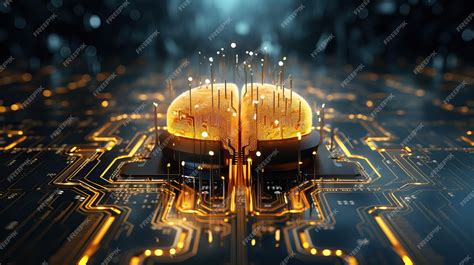 Premium Ai Image Artificial Intelligence Technology Of Yellow Neon