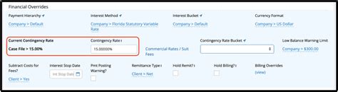 Contingency Rates And Buckets Case Master Pro