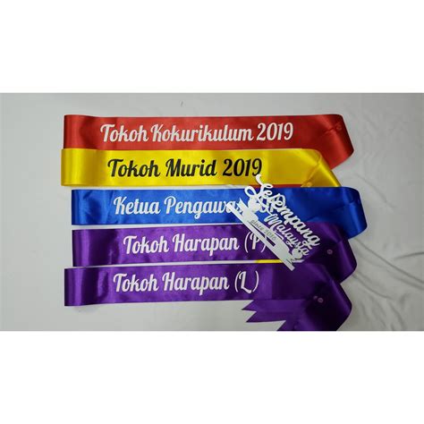 Selempang Reben Tokoh Sekolah Rendah Beserta Nama Comel Cantik Free T Selempanganugerah