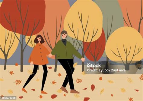 가을 장면 클립 아트 도시 공원에서 사람들과 함께하는 가을 포스터 가을 시즌 인쇄 가능한 카드 가을 분위기 벽 아트 인쇄 플랫