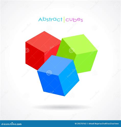 Vector Abstract Cubes Stock Vector Illustration Of Icons 29270763
