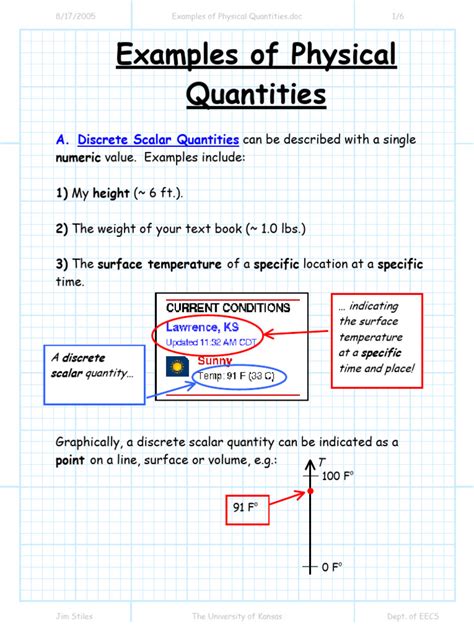 Examples Of Physical Quantities Pdf Euclidean Vector Quantity