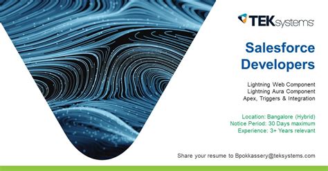 Salesforce Sfdc Lwc Lightningwebcomponents Aura Bangalorejobs Bangalorehiring Apex