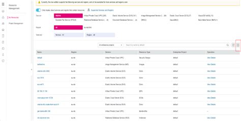 Exporting Resource Information — Resource Management Service User Guide