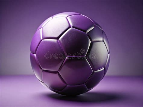 Stunning 3d Render Of A Realistic Purple Soccer Ball Highquality Image