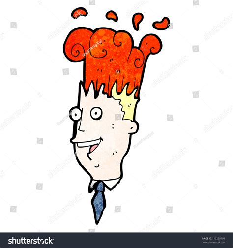 Cartoon Exploding Head Man Stock Vector Royalty Free 117255103 Shutterstock