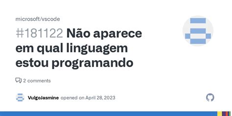 não aparece em qual linguagem estou programando · issue 181122