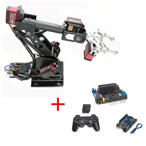 Ps2 Control 6 Dof Robotic Arm Gripper Claw Steam Diy Manipulator For