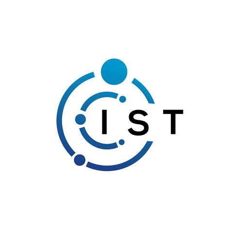 Ist Letter Technology Logo Design On White Background Ist Creative