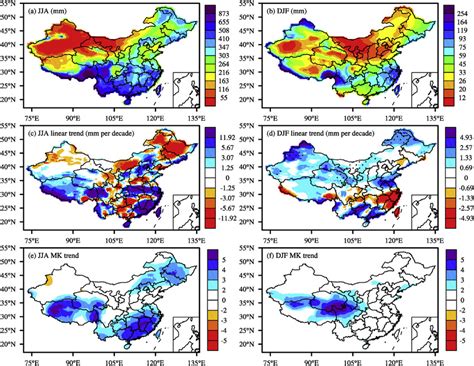 Spatial Patterns Of A B Climatological Precipitation C D Linear Download Scientific