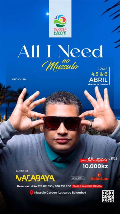 All I Need No Mussulo Ticketao