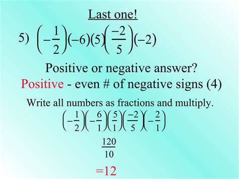4 1 Multiplying Rational Numbers Examples Ppt