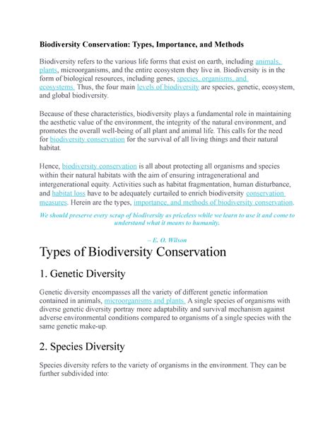Biodiversity Conservation Types Importance And Methods Biodiversity