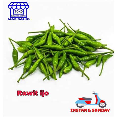 Jual Rawit Ijo Cabe Ijo Cabai Rawit Ijo 100 Gram Shopee Indonesia