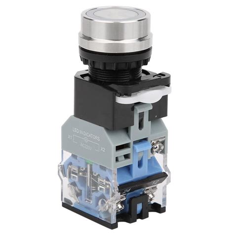 Push Button Switch Ac220v，red Light Push Button Sw Vicedeal