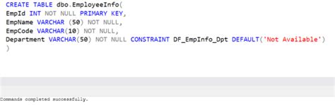 Sql Default Constraint Sql Bi Tutorials